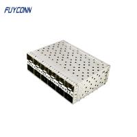 China 240 Pin SFP+ Fiber Optic Connector 2x6 Dual Port with Light Pipe - 10Gb/s Data Rate, -55°C to +105°C Operating Range for sale