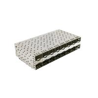 China 320-Pin Female SFP Connector 2x8 Ports Press-Fit Stackable Cage Assembly for Networking Equipment for sale