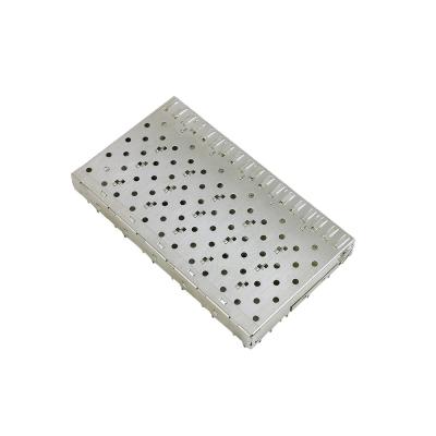 China 6 Port SFP+ Cage with Light Pipe Press-Fit Termination - 10Gb/s Data Rate, -55°C to +105°C Operating Temperature for sale