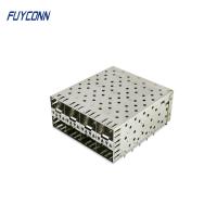 China 2x4 Port Female SFP Connector 160 Pin with Light Pipe - 1AMP 500V Rating for Networking Equipment for sale