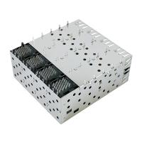 China 160P SFP Connector 2x4 Ports Female Press-Fit Stackable for Data Center Networking - 500V Withstanding Voltage, -55°C to +105°C Operation for sale