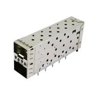 China 2x1 2 Port SFP+ Connector 40 Pin Female PCB Mount with Lightpipe - 1AMP 500V Rating for sale