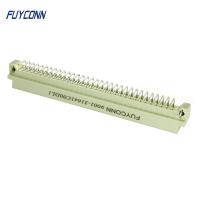 China DIN 41612 Type B Male 64-Pin Right Angle Solder Connector with Clip 2.54mm Pitch for sale