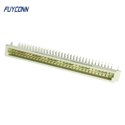China DIN 41612 Type B Male 64-Pin Right Angle Solder Connector with Clip 2.54mm Pitch for sale
