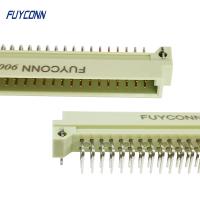 China DIN 41612 Type B Male 64-Pin Right Angle Solder Connector with Clip 2.54mm Pitch for sale