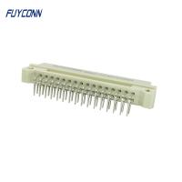 China DIN 41612 2B Male Connector 32 Pin Right Angle Solder 2.54mm Pitch Replace Harting 09 22 132 2921 for sale