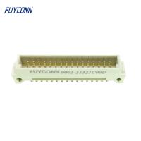 China DIN 41612 2B Male Connector 32 Pin Right Angle Solder 2.54mm Pitch Replace Harting 09 22 132 2921 for sale