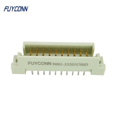 China DIN 41612 Type 3B Male Connector 20 Pin 2 Row Straight Solder PCB Eurocard 2.54mm Pitch for sale