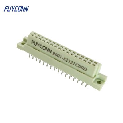 China DIN 41612 32-Pin Female Solder Straight Connector Type 2B 3 Row 2.54mm Pitch for sale