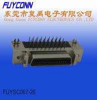 China SCSI 26-Pin Female Right Angle PCB Connector with 1.27mm Pitch and Zinc Alloy Shell for sale