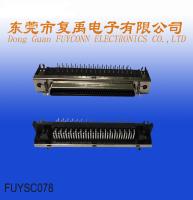 China 68-Pin SCSI Right Angle Female Connector 1.27mm Pitch with Fixness Hanger for Servo Applications for sale