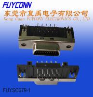 China 36 Pin SCSI Connector Right Angle Female PCB Mount 1.27mm Pitch with 1A Current Rating and -55°C to 105°C Operating Range for sale