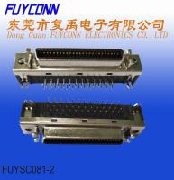 China 50 Pin Female SCSI Connector PCB Right Angle 1.27mm Pitch MDR Connector for sale