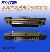China 26 Pin SCSI Female Connector Right Angle PCB Mount 1.27mm Pitch with Fixness Hanger for sale