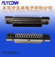 China 50Pin PCB SCSI Female Connector 180 Degree Straight Mount 1.27mm Pitch for sale