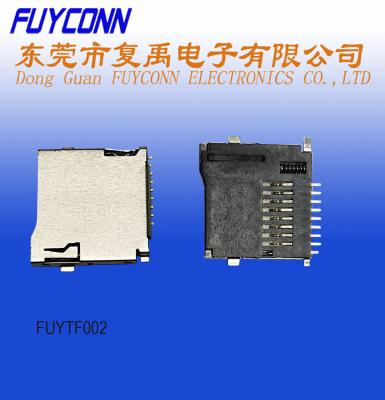 China TF Card Connector Push Holder Reversed Sink Plate 1.10 SIM 4 Feet with 0.5 AMP 500V DC Rating for sale