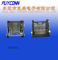China 8-Pin TF Card Connector Clamshell Holder with 0.5A Current Rating and 500V DC Withstand Voltage for PCB Applications for sale