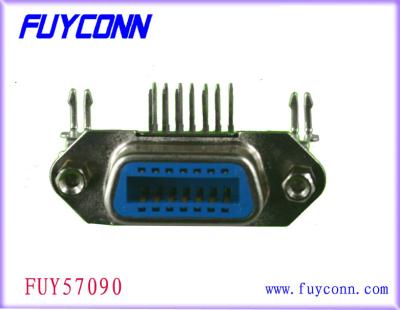 China 24 Pin Centronic PCB Right Angle Female Connector 2.16mm Pitch with Board Lock for sale