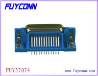 China 50 Pin Centronic Female PCB Right Angle Connector UL Certified 2.16mm for sale