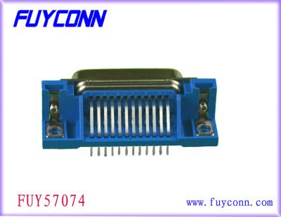 China 50 Pin Centronic Female PCB Right Angle Connector UL Certified 2.16mm for sale