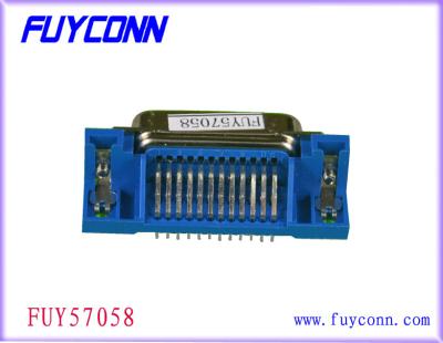 China 50 Pin Centronic PCB Right Angle Female Connector 2.16mm Pitch UL Certified 5A Rating for sale