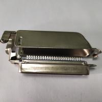 China 70500 Centronic 50-Pin Male Solder Connector with 90° Cable Outlet and 2.16mm Centerline for sale
