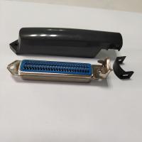 China 25 Pairs 50 Way Centronics Solder Male Plug Connector 90 Degree Cable Exit 2.16mm Pitch for sale
