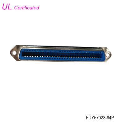 China 64-Pin Centronics Female Receptacle Connector 2.16mm Pitch Solder Type for Industrial Applications for sale