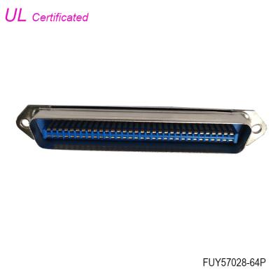 China 64-Pin Centronics Solder Connector Male Type 2.16mm Pitch with Gold Plating for Industrial Applications for sale
