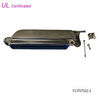 China 64 Pin Female Centronic DDK Solder Connector with 90° Metal Hood - 2.16mm Centerline, 5A Current Rating for sale