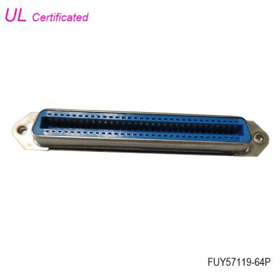 China 64 Pin Centronics Connector 32paris PCB Straight Angle Female Connector with nuts for sale