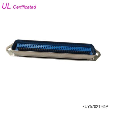 China DDK 64 Pin Male PCB Centronic Connector Straight Plug 2.16mm Centerline Gold Plating for sale