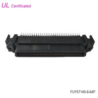 China Right Angle PCB 64 Pin Centronics Female Connector 32 Pairs 2.16mm Pitch for sale