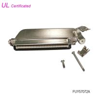 China 64-Pin Centronics IDC Crimping Connector Male Type with 45° Metal Housing and 2.16mm Centerline for sale