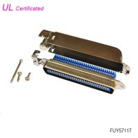China Amphenol 2.16mm Pitch 64 Pin Male Centronic IDC Connector with Side Entry Metal Cover for Communication Equipment for sale