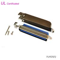 China Amphenol 70640 RJ21 64-Pin Male Centronic IDC Connector with 2.16mm Pitch and Metal Cover for sale
