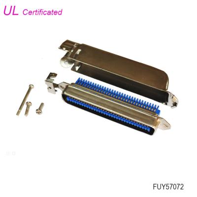 China Amphenol 70640 RJ21 64-Pin Male Centronic IDC Connector with 2.16mm Pitch and Metal Cover for sale