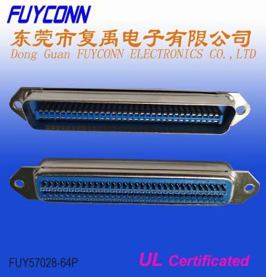 China PBT 64 Pin Centronics Connector Solder Male DDK Connector UL Certified 2.16mm for sale