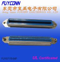 China PCB Straight 64 Pin Centronics Connector 32pairs Female Type with Nuts For PCB Board for sale