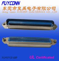 China Straight PCB 64 Pin Centronics Connector Male 32pairs PCB Connector with nuts for sale