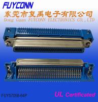 China Centronic 32pairs PCB Right Angle Female Connector With board lock for sale