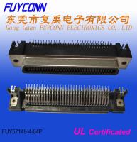 China 64 Pin Centronic Male Right Angle PCB Connector With Boardlock for sale