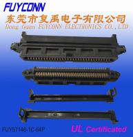 China Ribbon Solder Receptacle 24 Pin Centronics Connector With wire clip for sale