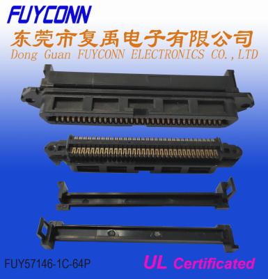 China Ribbon Solder Receptacle 24 Pin Centronics Connector With wire clip for sale