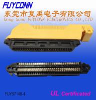 China Champ 64 Pin Centronics IDC Female Connectors with right angle plastic housing for sale