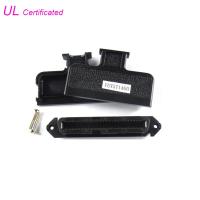 China 2.16mm Pitch Centronic 50-Pin IDC Female Connector with 180° Cable Outlet and Black Plastic Cover for sale
