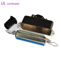 China 25 Pair Female Centronic Solder 180 Degree Cable Exit Connector 50 Pin with Triangle Plate for sale