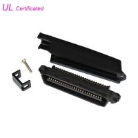 China 90 Degree Black PPO Male Plug Champ 50 Pin Centronics Connector for RJ21 Cable with 2.16mm Centerline and 5A Current Rating for sale