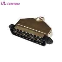 China Centronics 50 Pin Male Plug IDC Connector 180 Degree Metal Cover 25 Pairs 2.16mm Pitch for sale