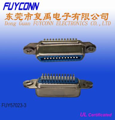 China 24-Pin Female Centronics Solder Connector with 2.16mm Pitch Metal Shell for RJ21 Cable for sale